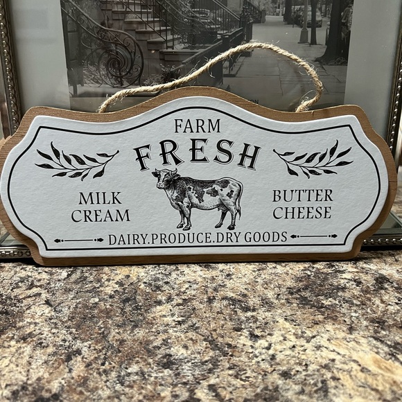 aAt Home | Kitchen | Dairy Fresh Milk Cream Cow Plaque | Poshmark
